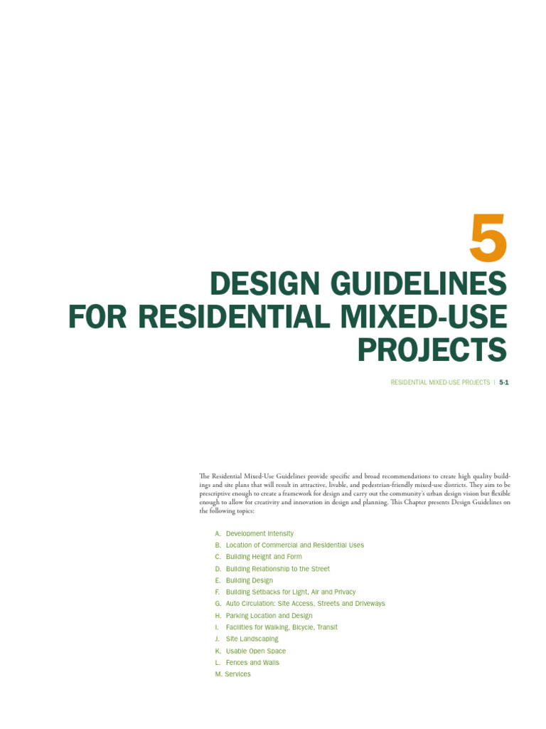 Design Guidelines for Mixed-Use Projects | PDF