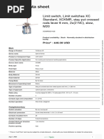XCKJ167 Limit Switch Data Sheet | PDF | Technology & Engineering