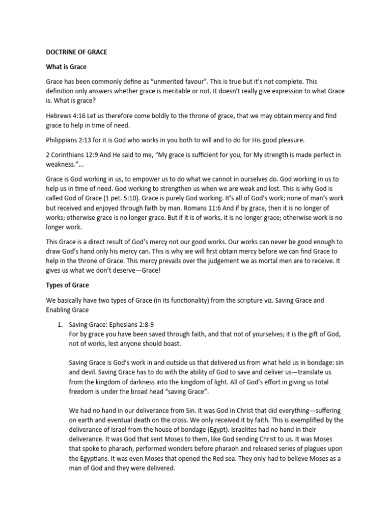 Doctrine of Grace | PDF