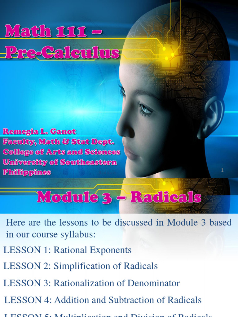 MODULE 3 - Radicals | PDF
