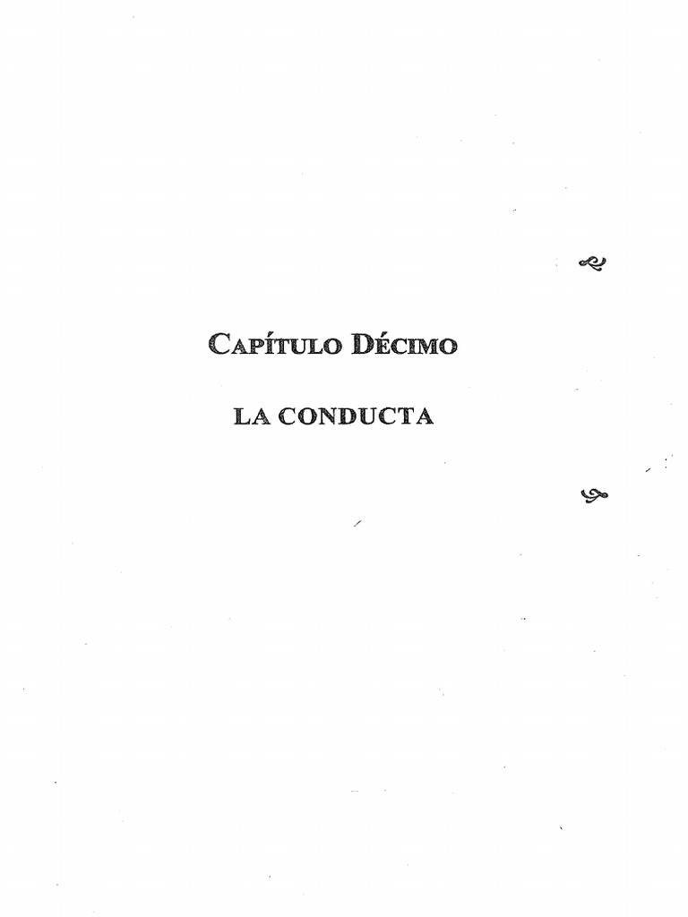 Capitulo 10 - La Conducta | PDF