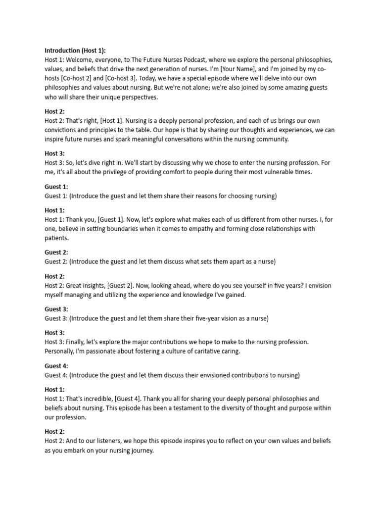 Script T | PDF | Nursing