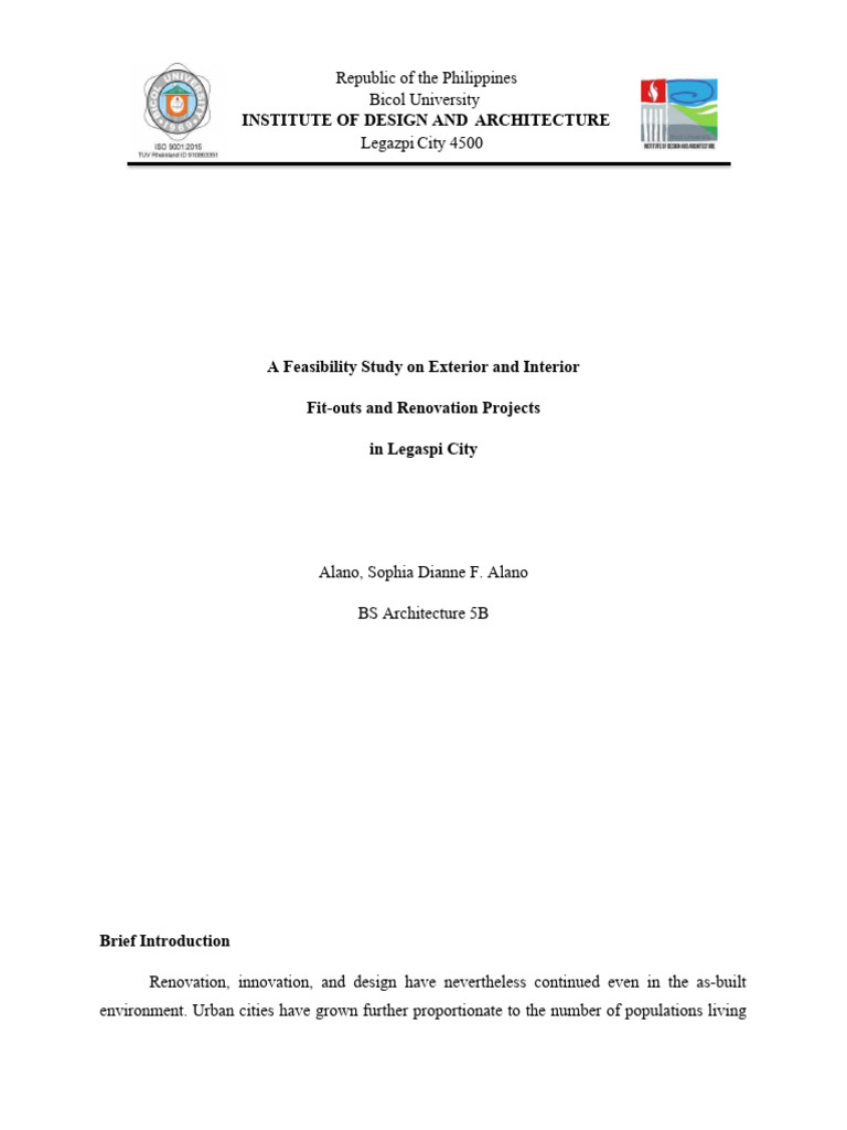 Interior and Exterior Fit Out | PDF