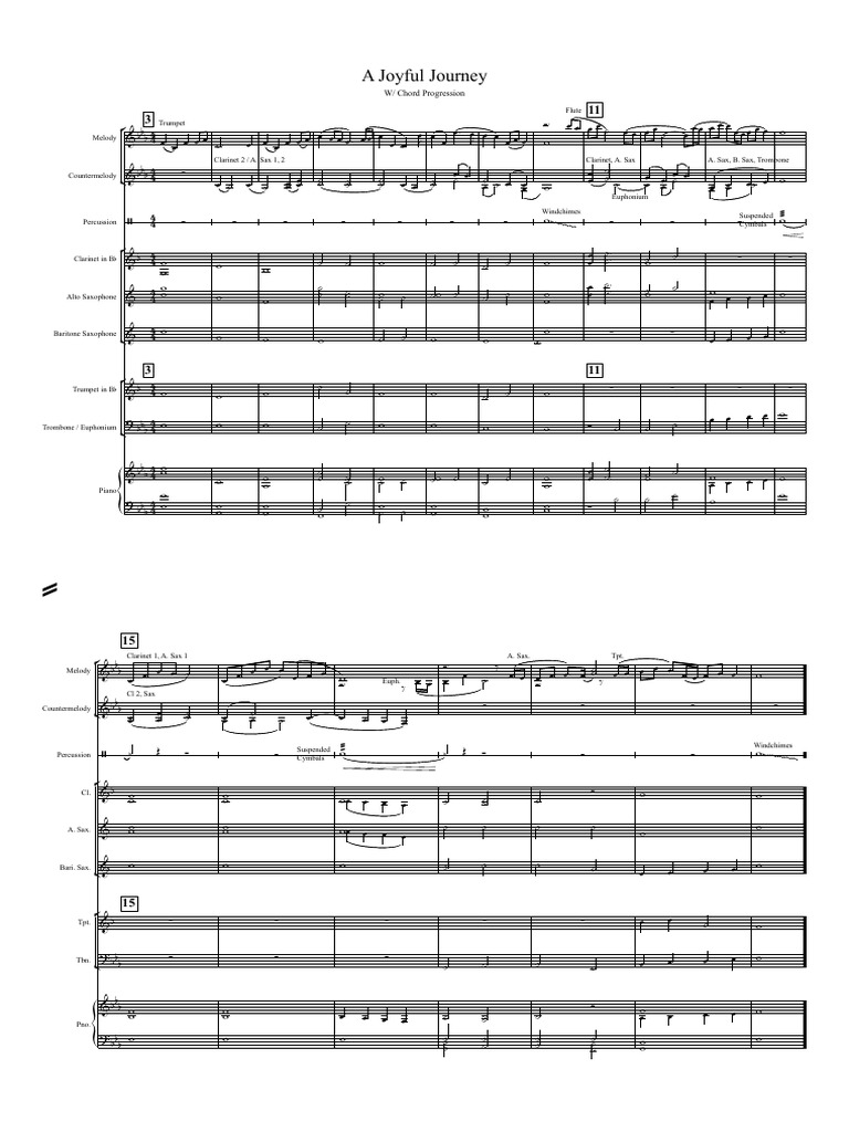 A Joyful Journey - Robert Sheldon (Chord Progression) - Full Score | PDF