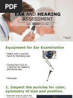 Ear Examination OSCE Checklist | PDF