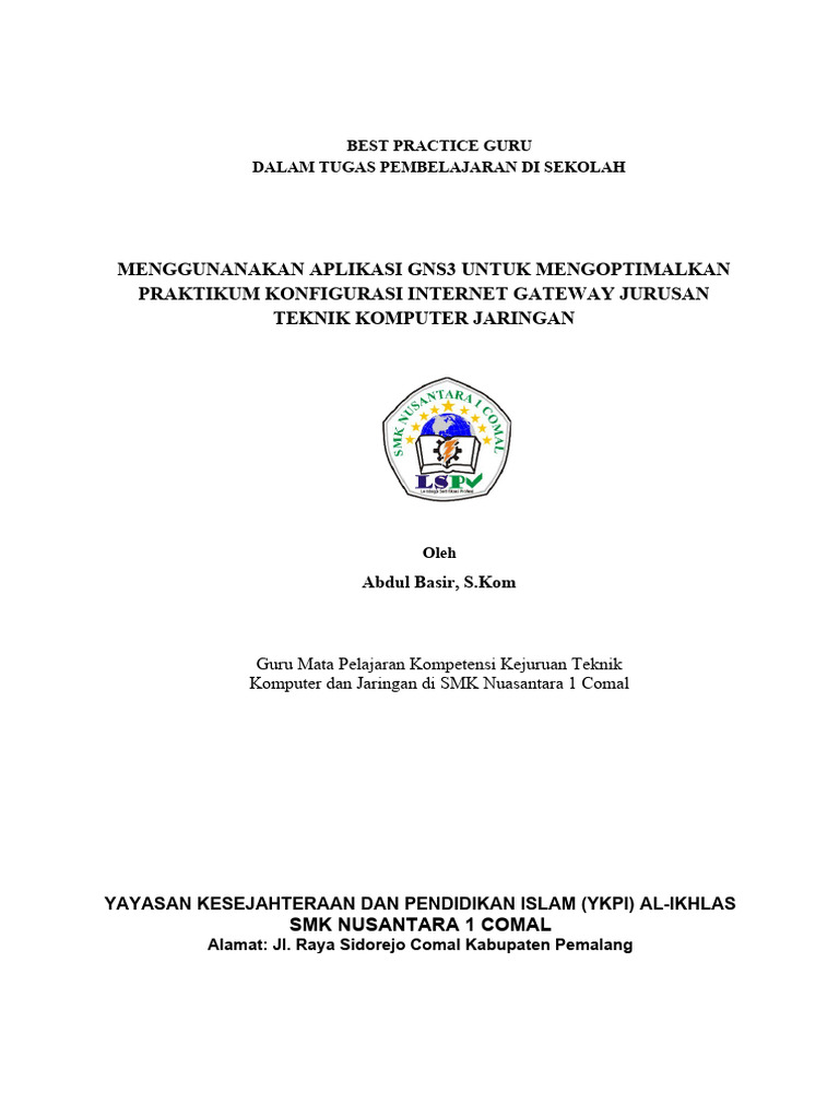 Best Practices Abdul Basir SMK Nusantara 1 Comal | PDF | Komputer | Teknologi & Rekayasa