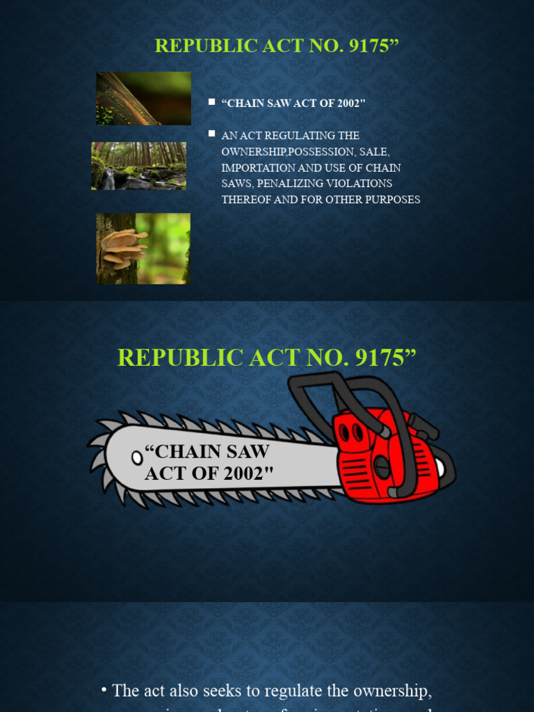 Ra 9175 (Chainsaw Act) | PDF | U.S. Securities And Exchange Commission ...
