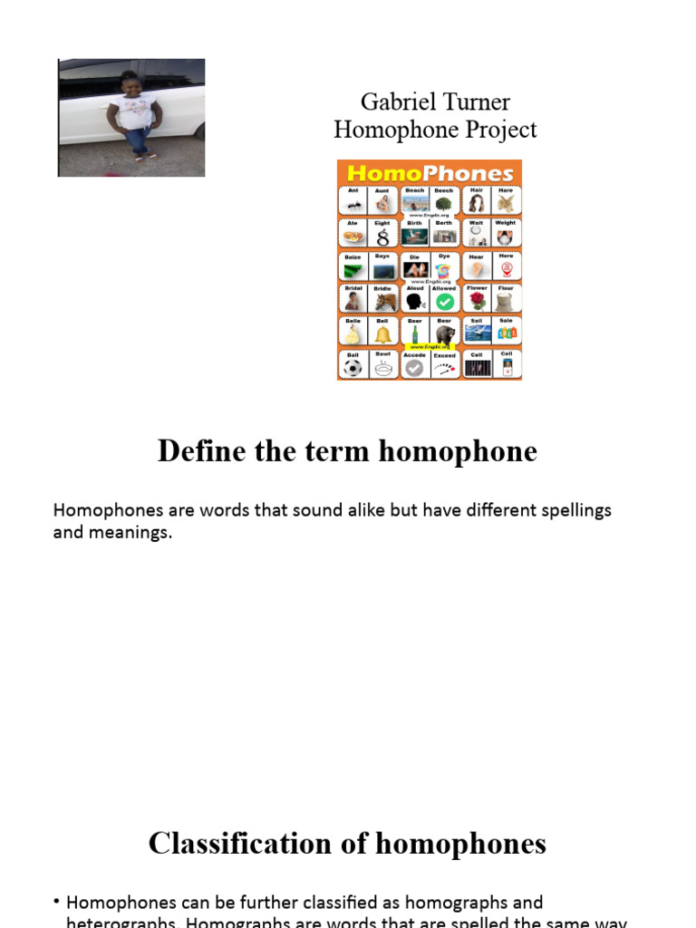Homophones project | PDF