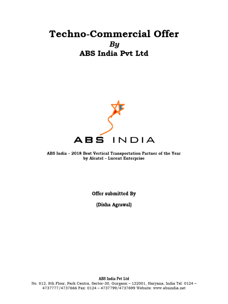 ABS-Creston-Techno Commercial Offer 11.07.2023 | PDF ...