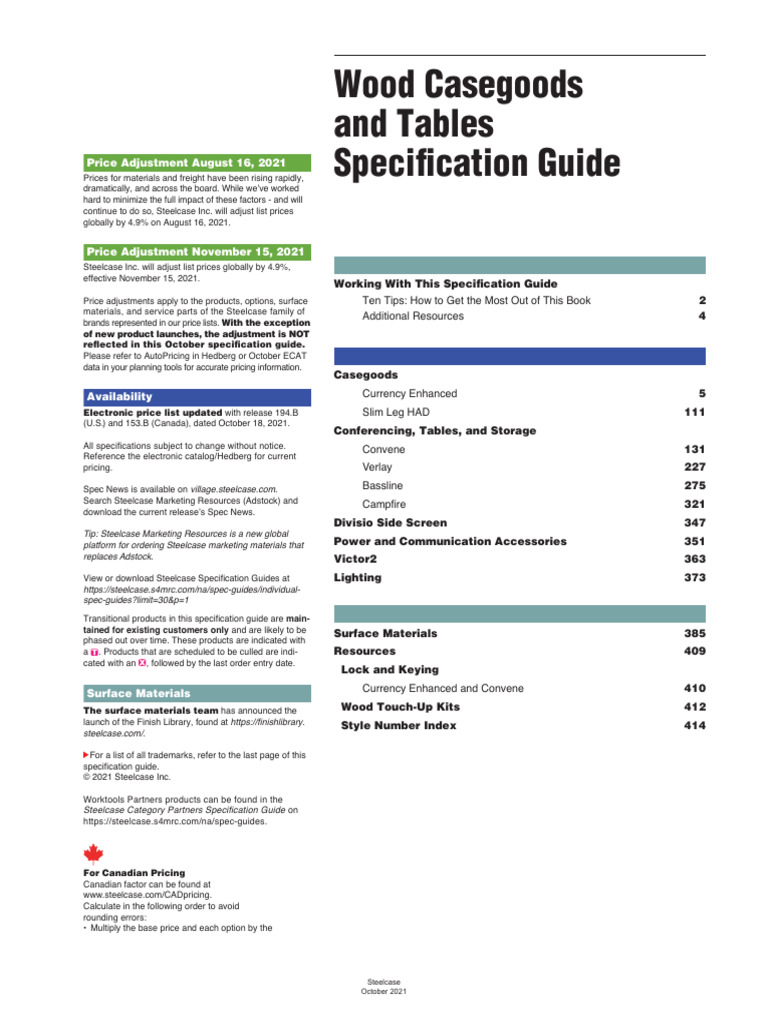 Wood Case Goods | PDF