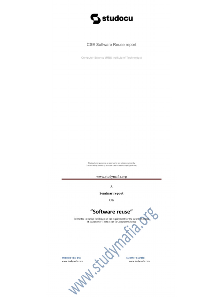 Cse Software Reuse Report | PDF