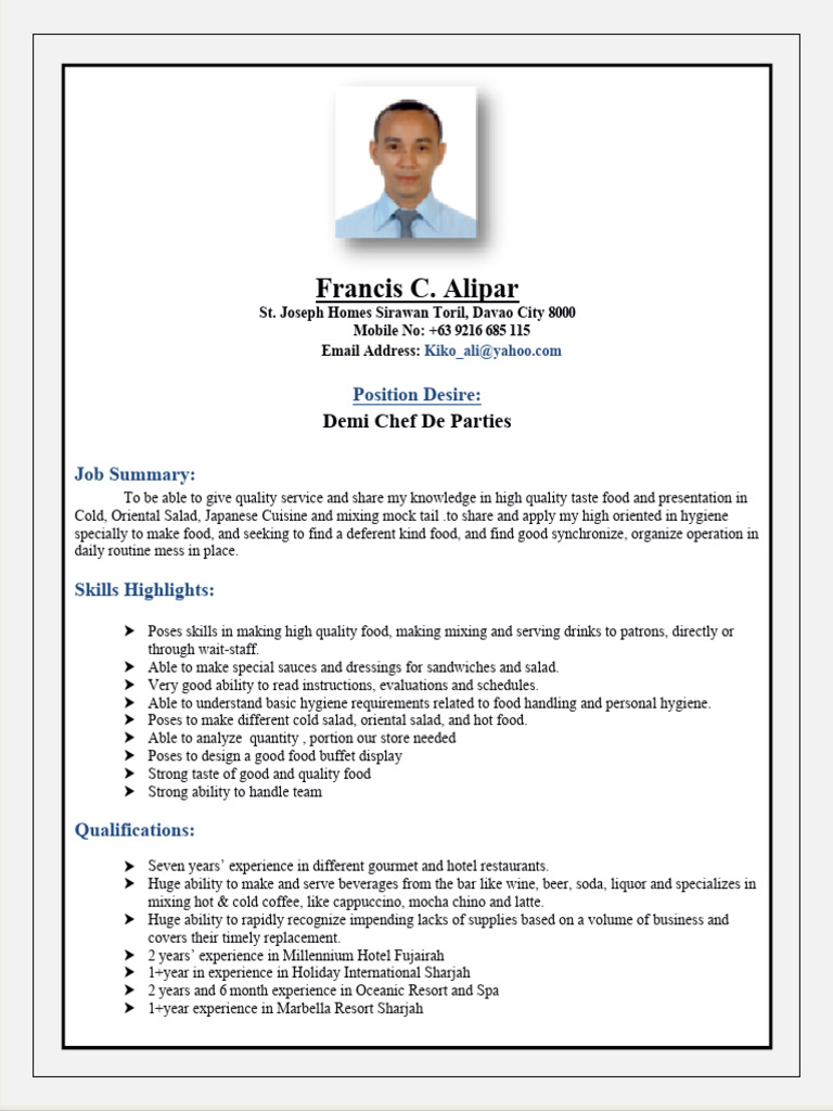 Francis CV | PDF