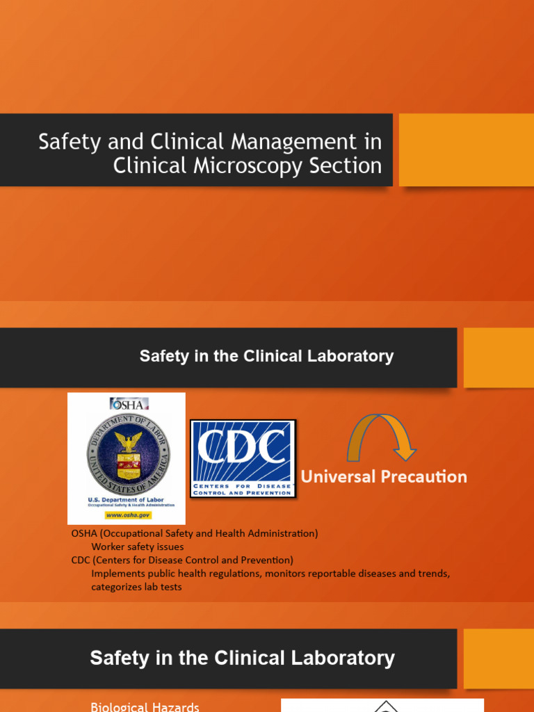 Safety Protocols in Clinical Microscopy | PDF | Personal Protective ...