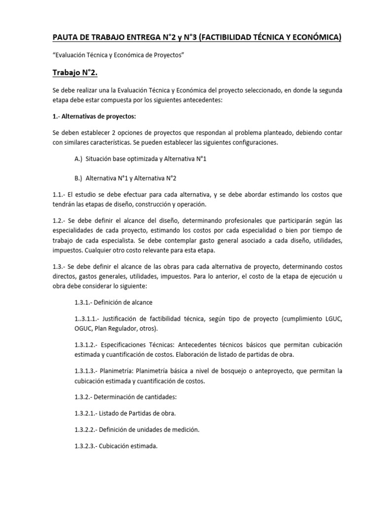 Pauta N°2 y N°3 | PDF | Presupuesto | Economias