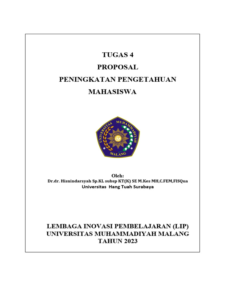 Proposal PTK | PDF | Science & Mathematics