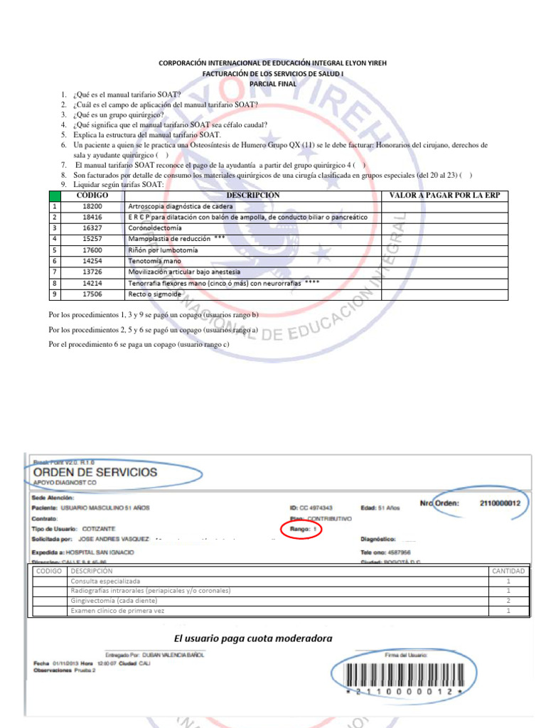 Parcial Final Fact 1 | PDF | Especialidades Quirúrgicas | Procedimientos médicos