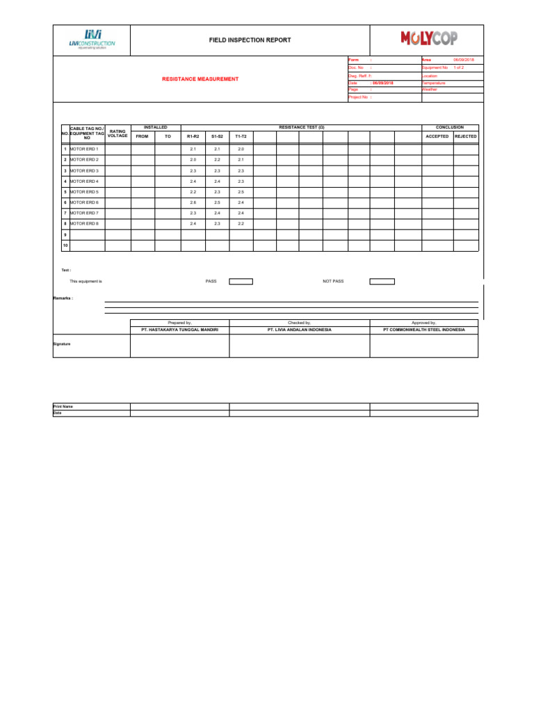QC Form Test | PDF | Electricity | Materials Science