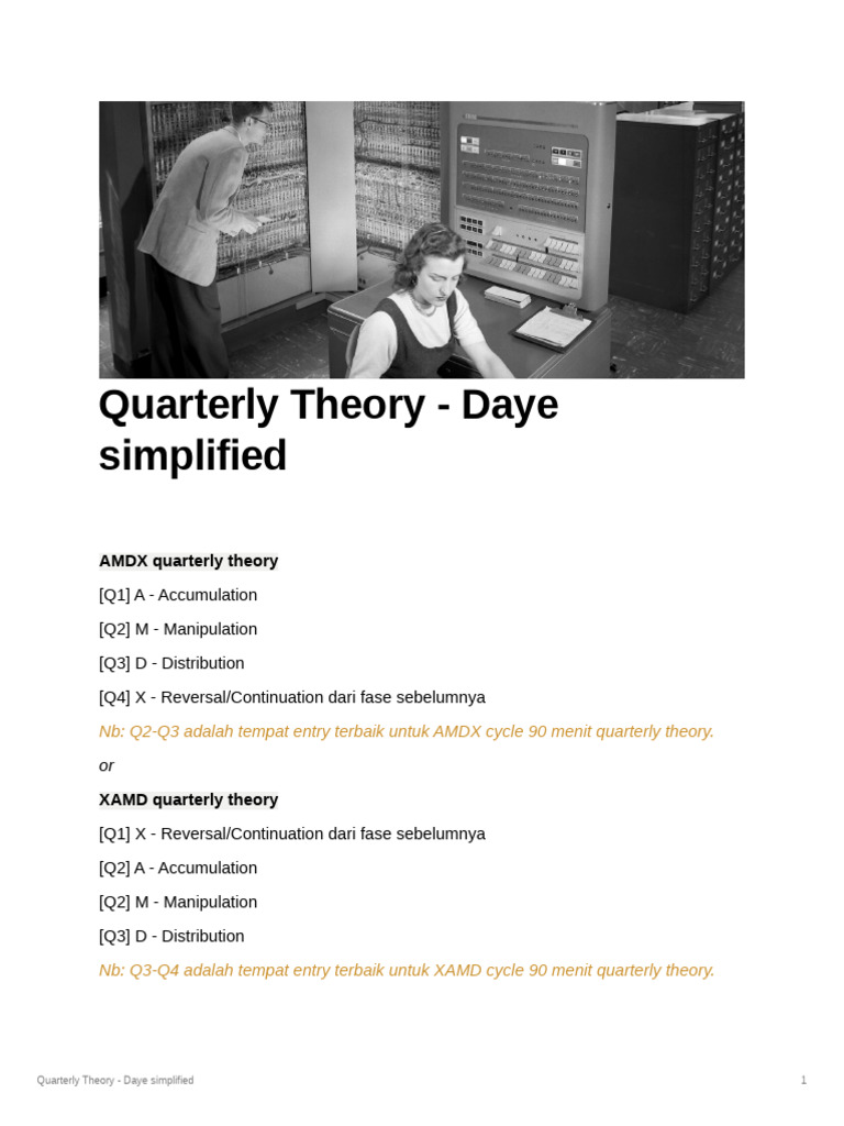 Quarterly Theory - Daye Simplified | PDF Quarterly Theory - Daye Simplified | PDF