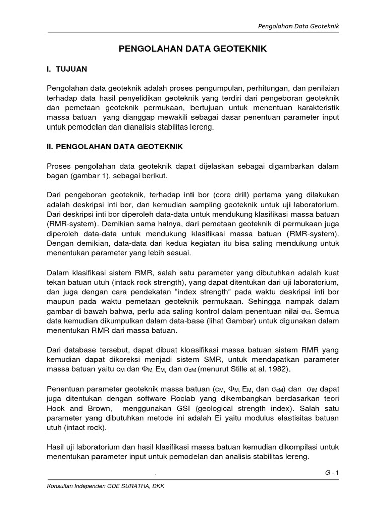 Modul G Pengolahan Data Geoteknik | PDF | Sains & Matematika