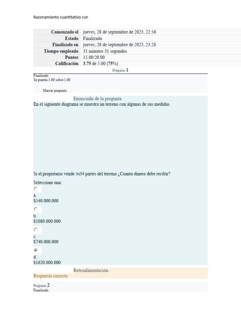 Prueva Diagnostica Razonamiento Cuantitativo | PDF | Métodos y ...