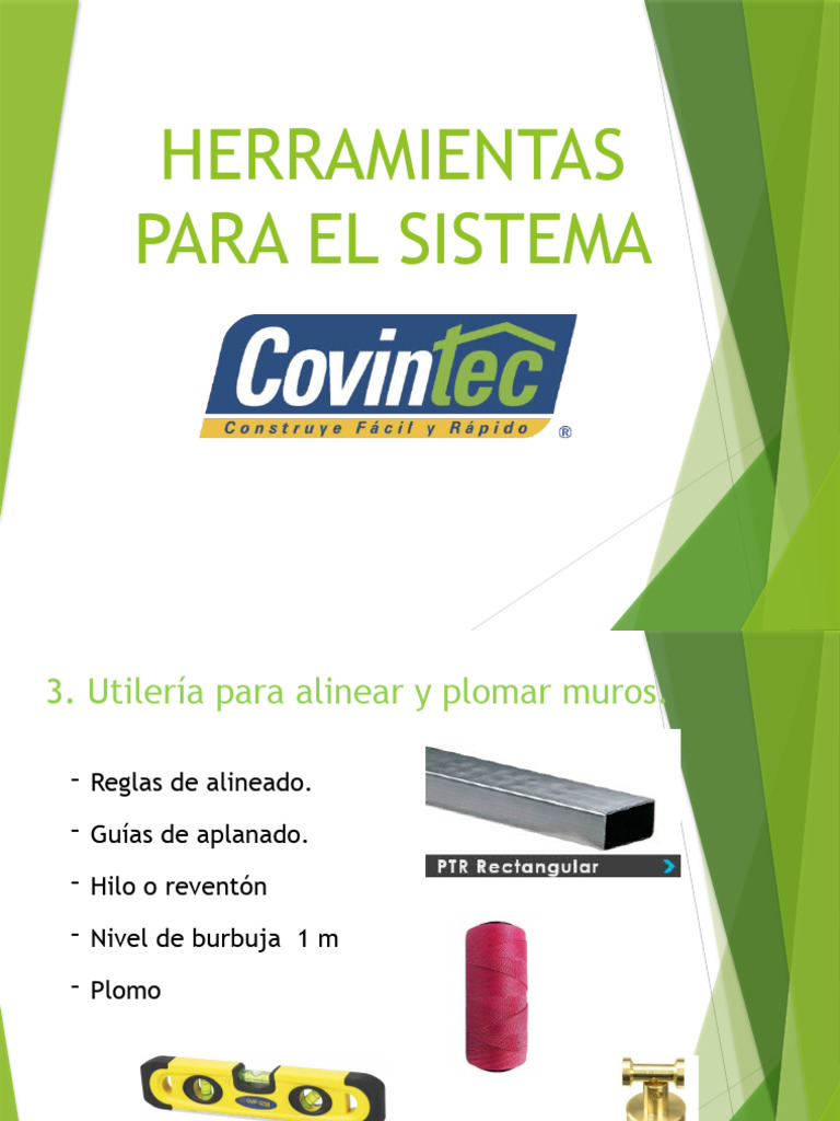 Herramientas Covintec | PDF | Hogar, jardinería y bricolaje | Informática