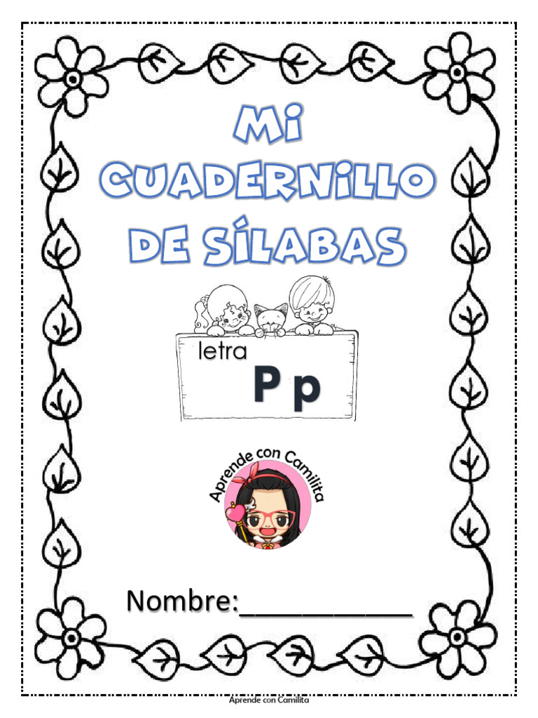 Cuadernillo Letra P Aprende Con Camilita | PDF