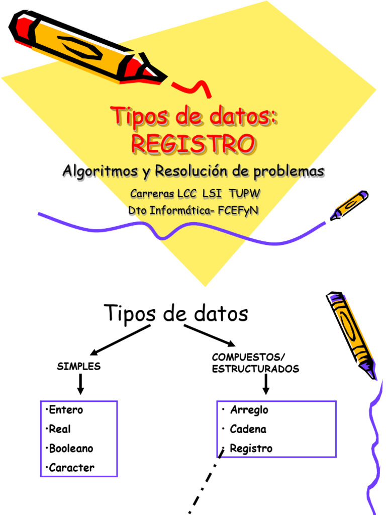 Tipo de Datos Registro | PDF | Tipo de datos | Variable (informática)