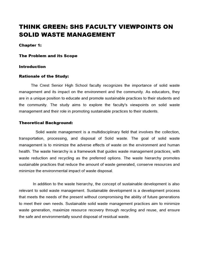 Practical-Research-1-Think-Green-1 | PDF | Waste Management ...