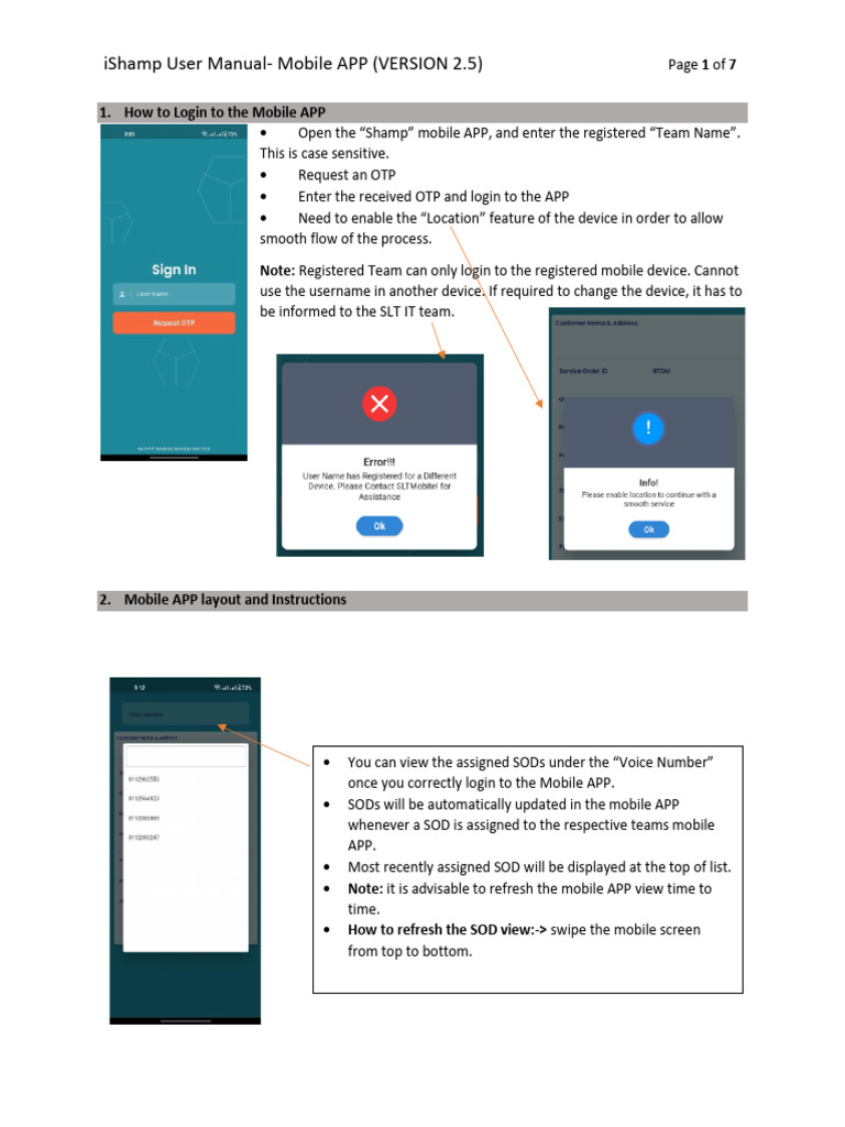 iShamp Mobile App User Manual 2.5 | PDF | Mobile App | Computer Engineering