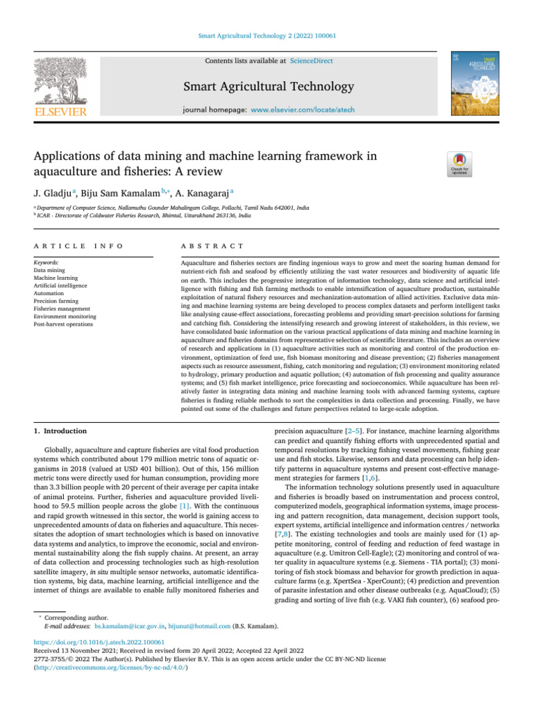 Applications of Data Mining and Machine Learning Framework in ... Applications of Data Mining and Machine Learning Framework in ...