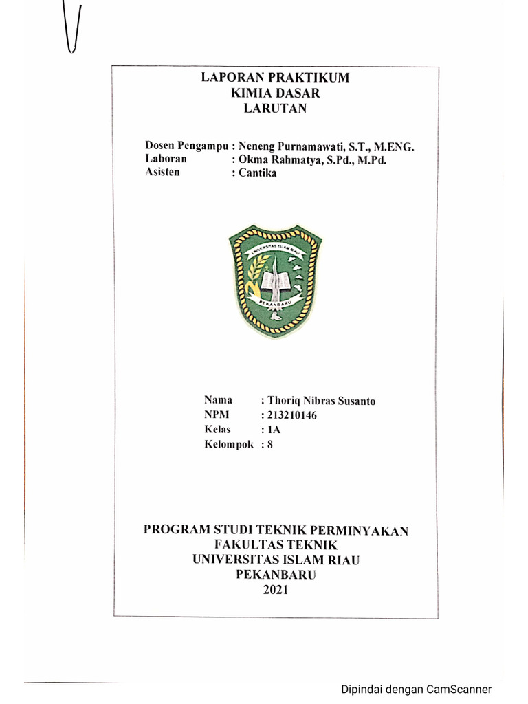 Laporan Praktikum 5 (Larutan) | PDF