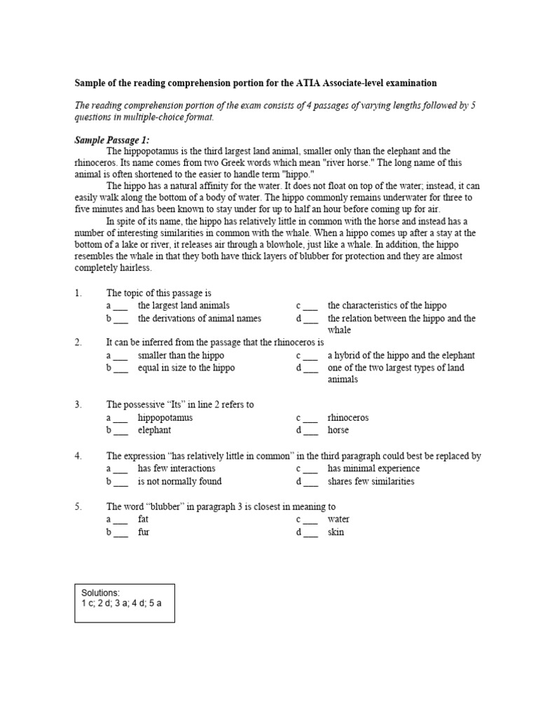 9.-Reading-Comprehension-Exam-SAMPLE (1) | PDF