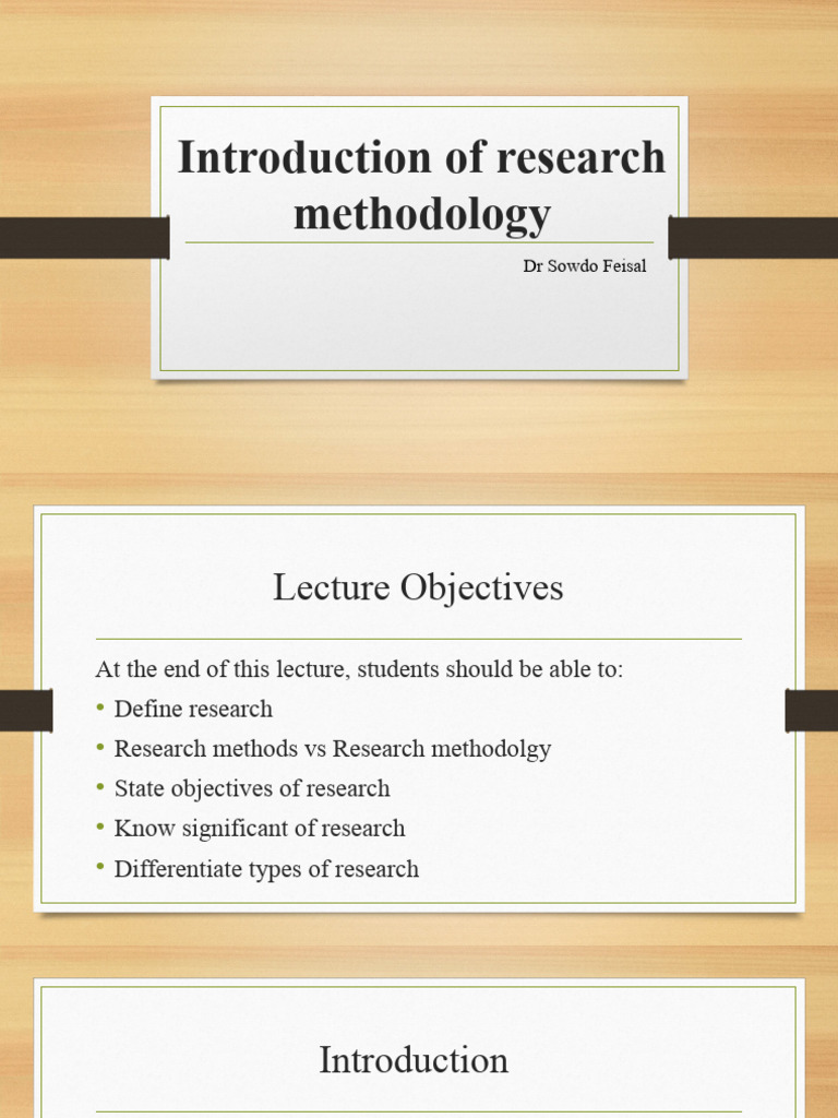 Introduction of Research Methodology | PDF