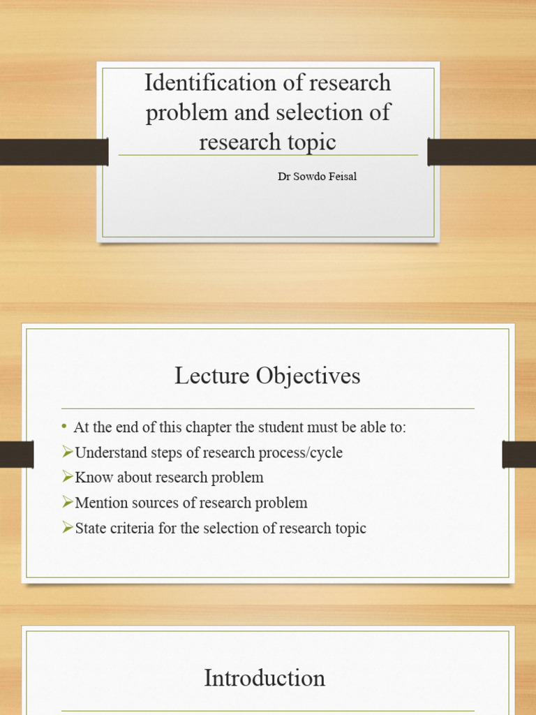 Research Problem & Topic Selection Guide | PDF | Epistemology Of Science | Cognition