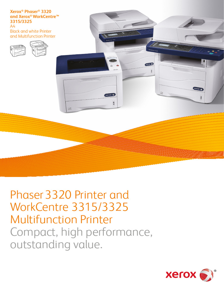 Phaser 3320 Printer and Workcentre 3315/3325 Multifunction Printer | PDF