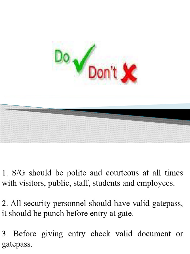 Security Guard's Awareness | PDF