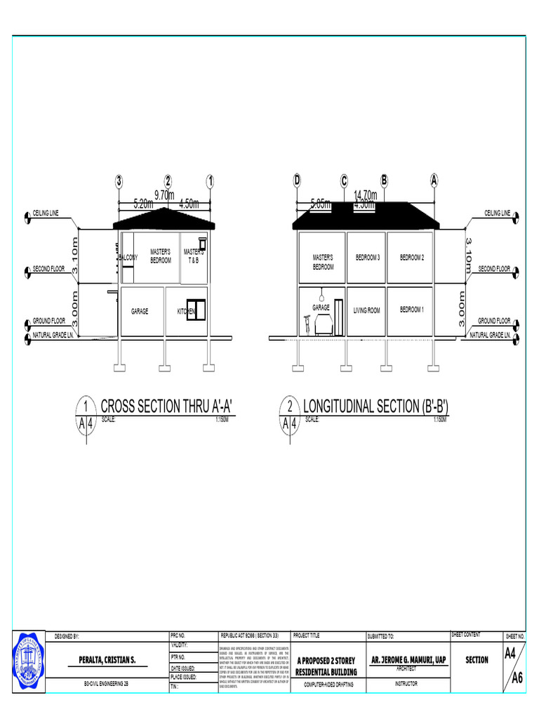 Cross Section Thru A'-A' Longitudinal Section (B'-B') | PDF