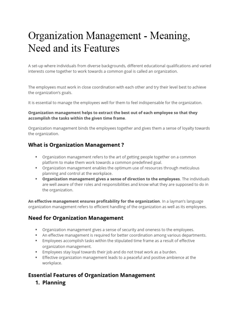 Organization Management | PDF | Motivation | Motivational
