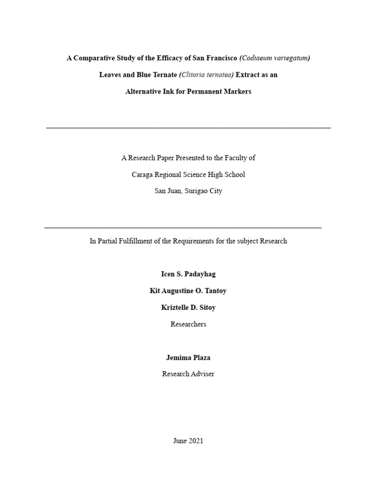 Padayhag Sitoy Tantoy A Comparative Study of The Efficacy of San ...