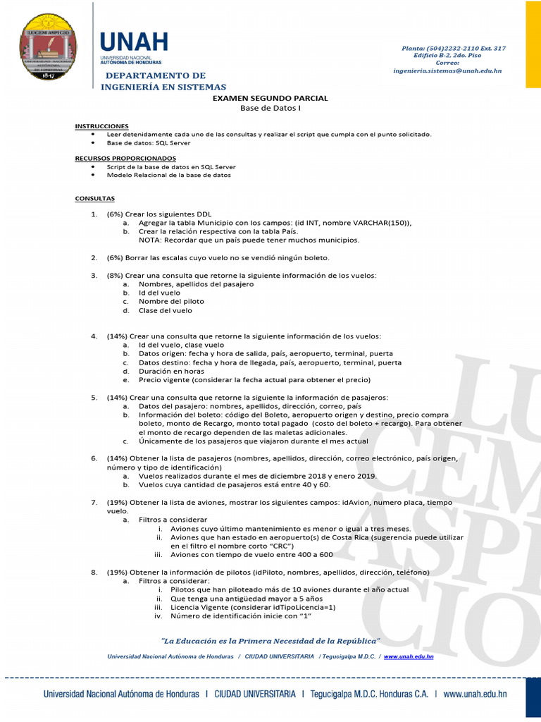 Examen Segundo Parcial | PDF