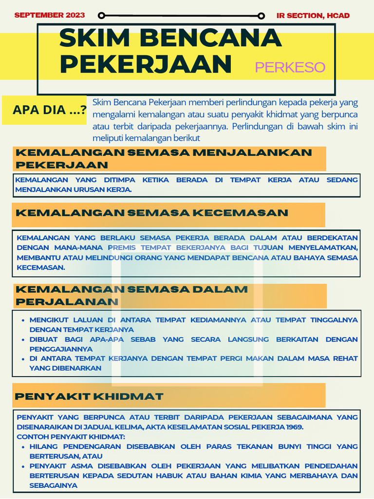 Skim Bencana Pekerjaan - Socso | PDF