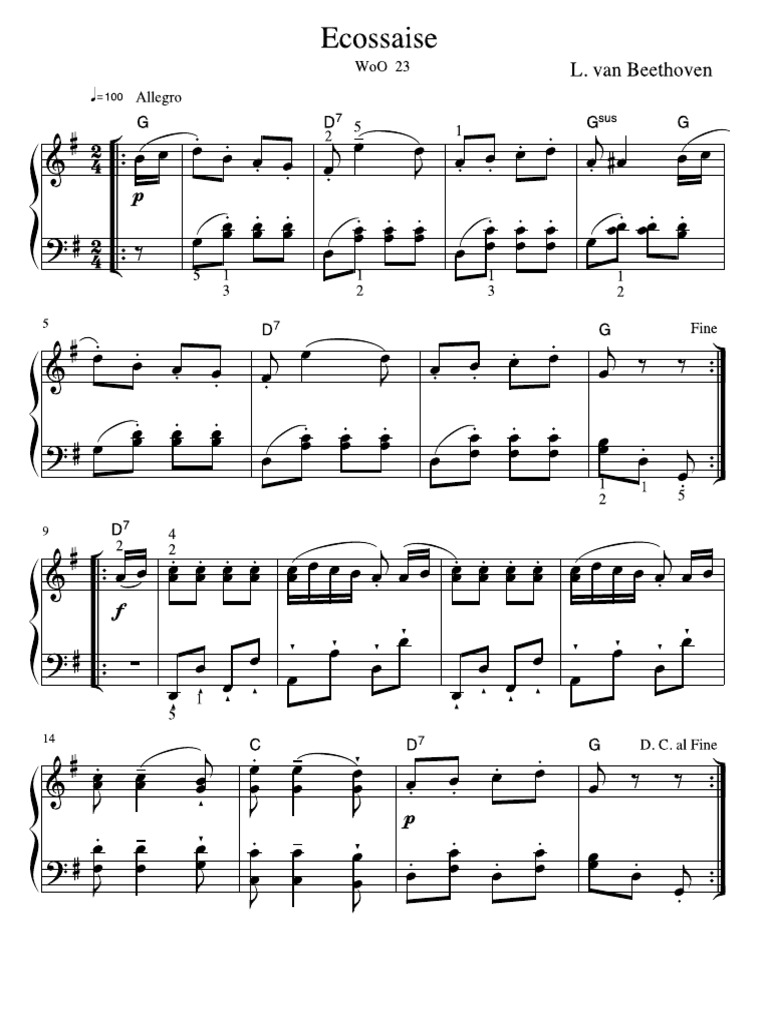 Ecossaise Beethoven 1 | PDF
