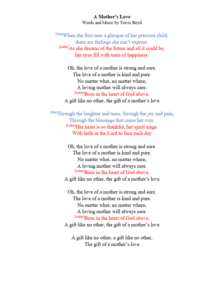 A Mother's Love | PDF