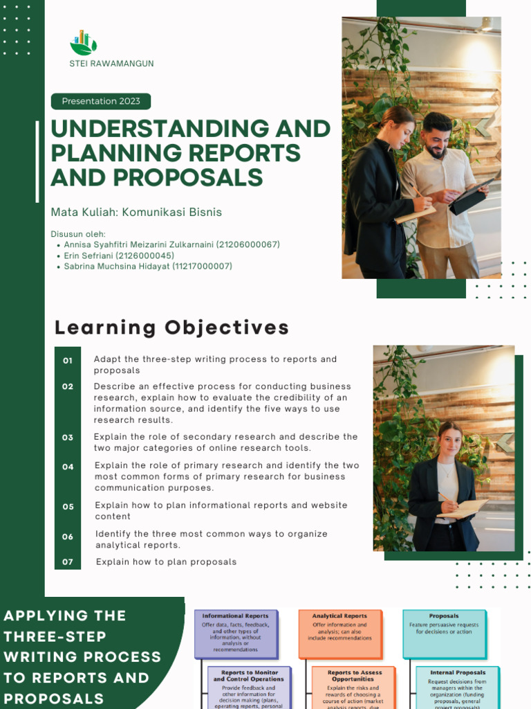 Kelompok 1 - Understanding and Planning Reports and Proposals | PDF
