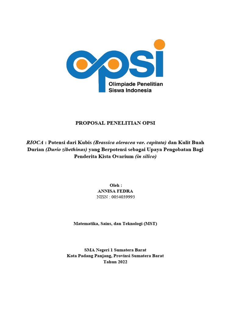 Rev 1-LAPORAN PENELITIAN OPSI | PDF