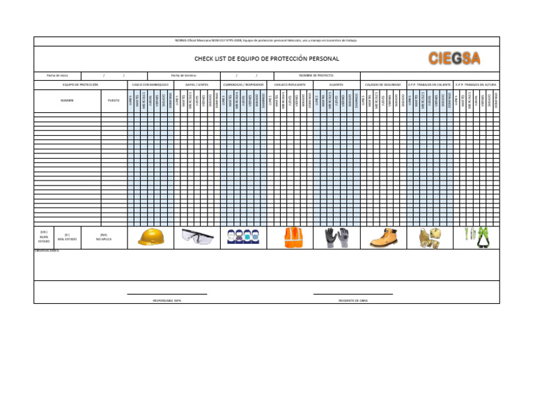 Check List Epp | PDF