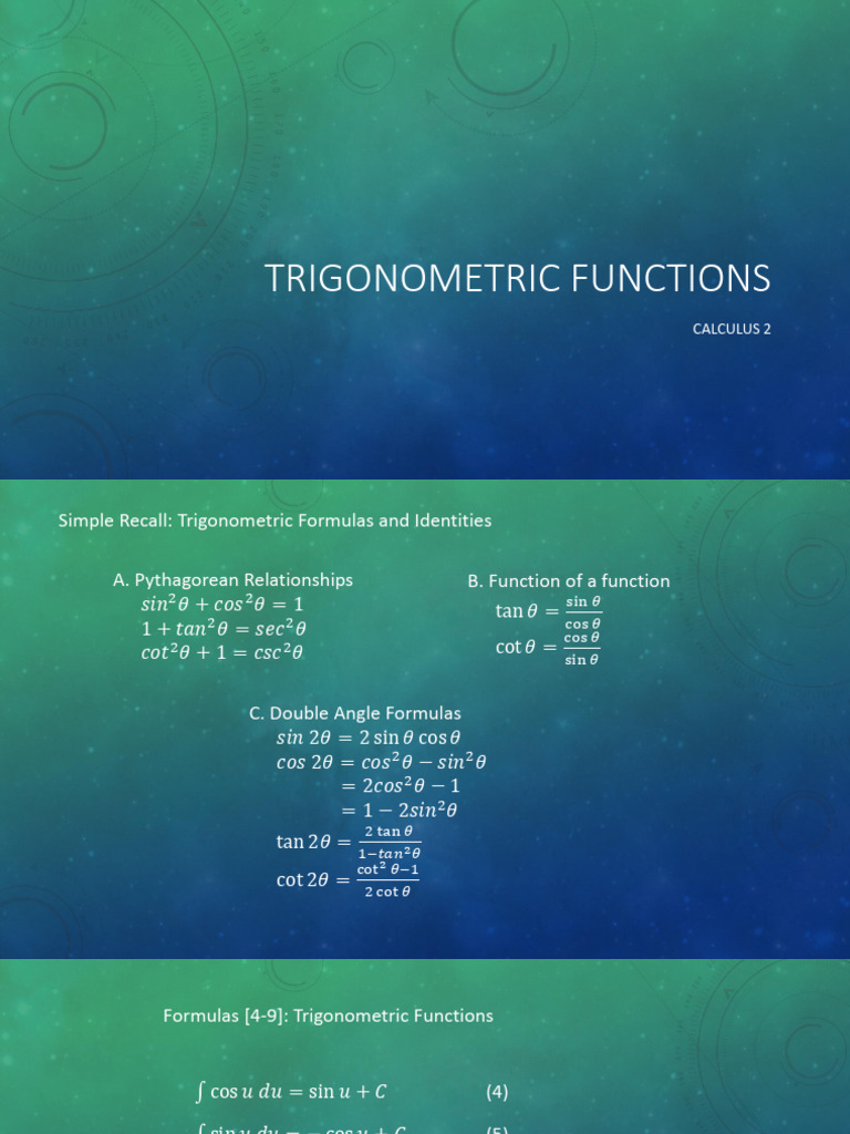 Trigonometric Functions Pdf