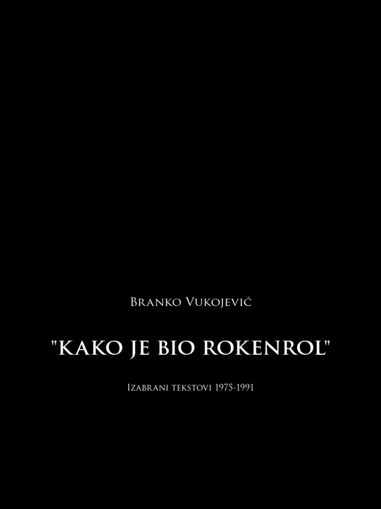 Kako Je Bio Rokenrol | PDF
