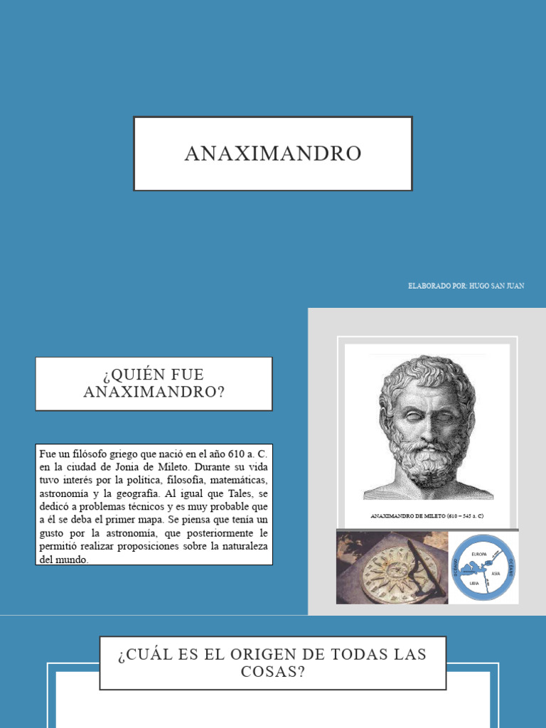Anaximandro: Filosofía y Origen del Mundo | PDF