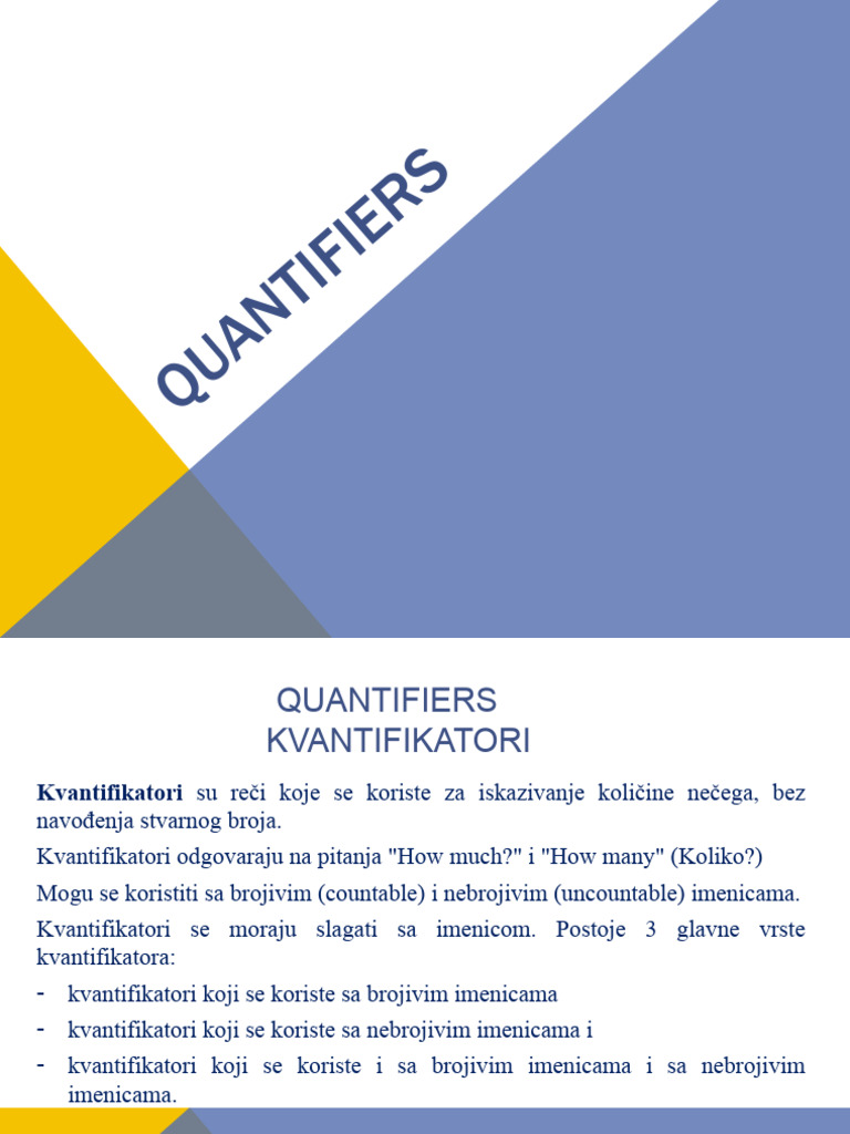 Quantifiers | PDF